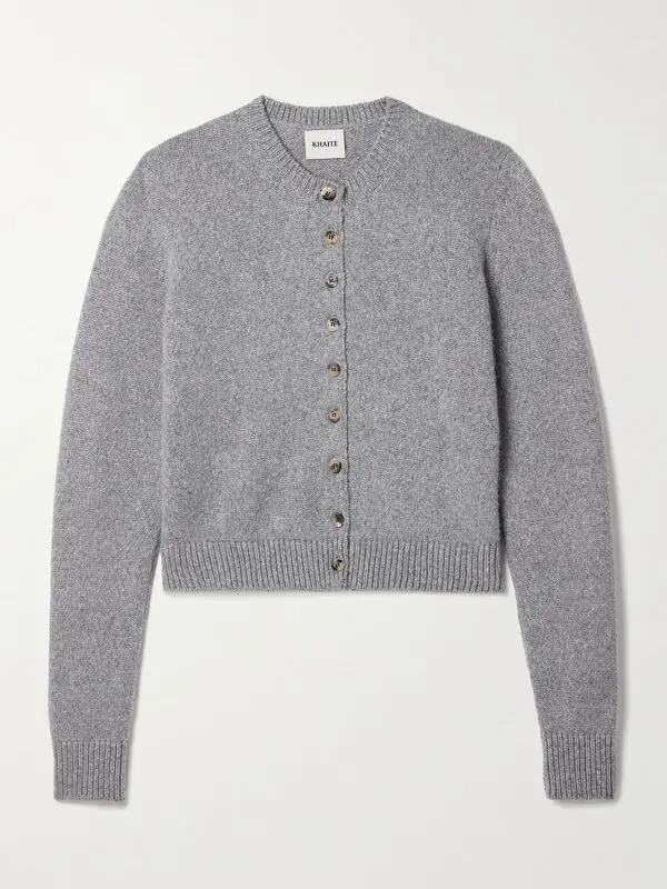 Khaite Everheart Cashmere Cardigan - Gray