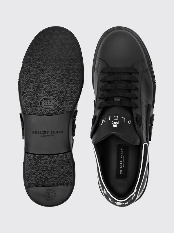 Philipp Plein Leather Lace-up Sneakers - Black 1