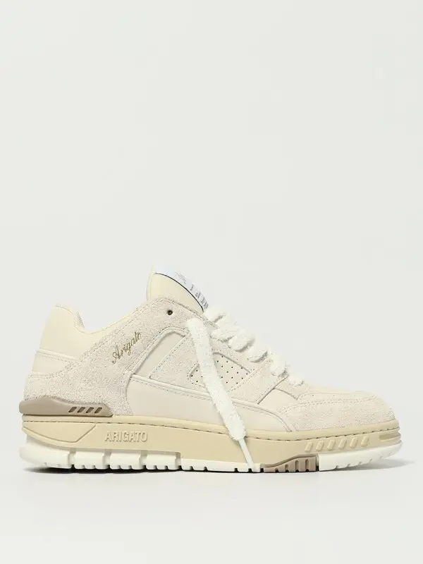 Axel Arigato Area Lo Calfskin Leather And Suede Trainers - Beige