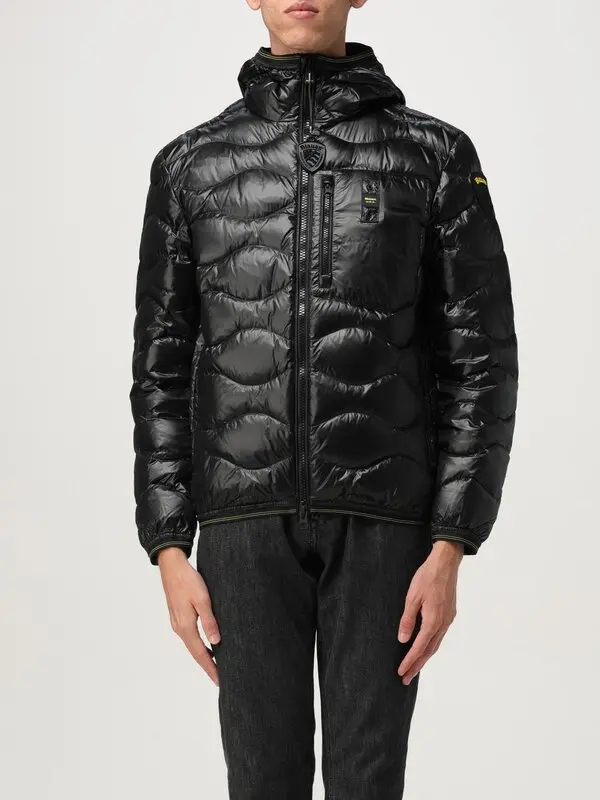BLAUER. Hooded Quilted Jacket - Black