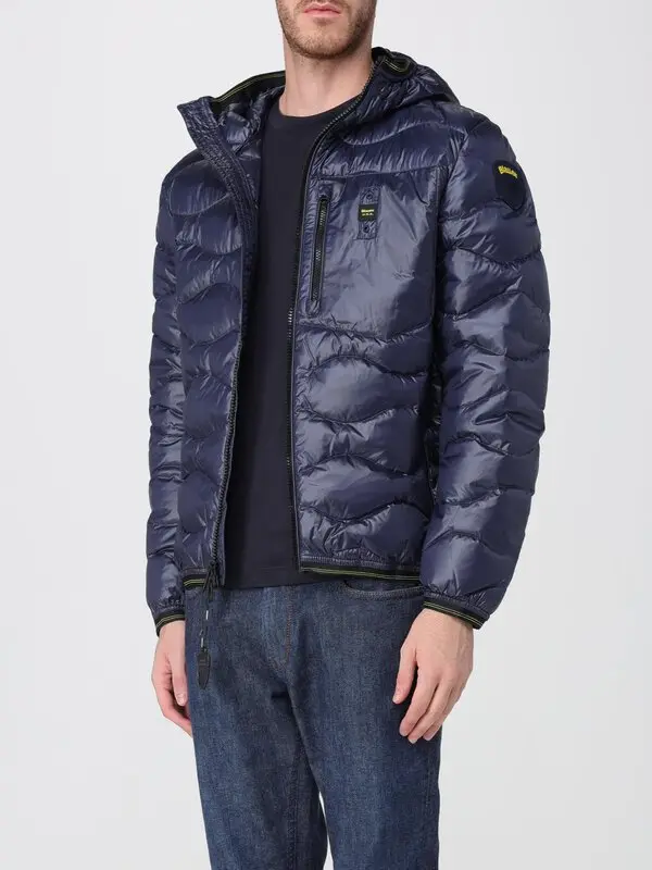 BLAUER. Hooded Quilted Jacket - Blue