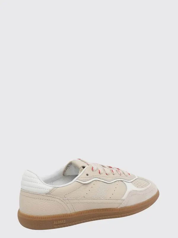 ALOHAS Grained Leather And Suede Sneakers