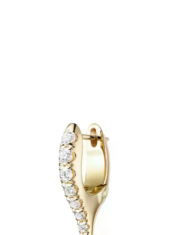 Melissa Kaye 18kt Yellow And Diamond Lola Mini Needle Earrings