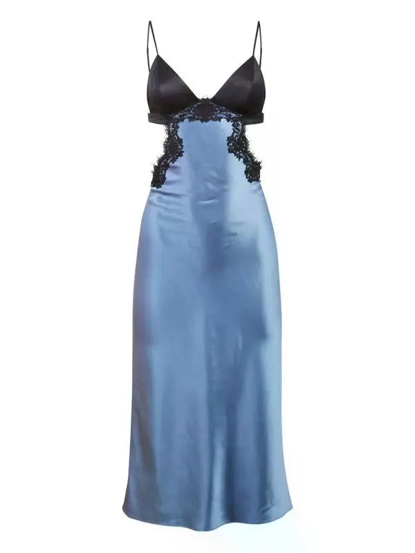 FLEUR DU MAL Lace-insert Slip Dress
