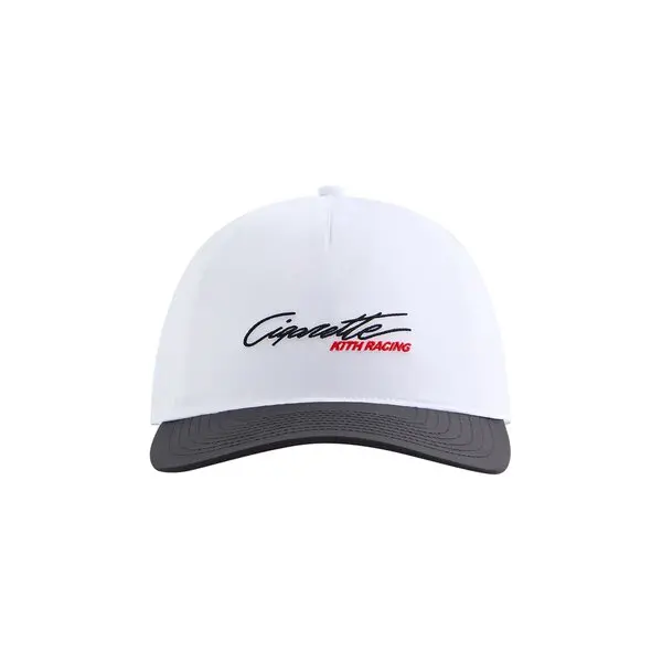 Kith For Cigarette Wrinkle Nylon Bay Low Pinch Crown Snapback - White