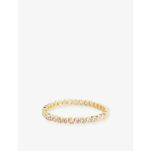 LISA GOZLAN 18ct -plated Brass And Cubic Zirconia Ring - Yellow Gold