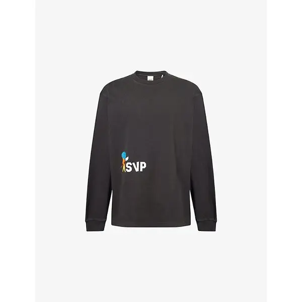 AGOLDE X RSVP Printed Long-sleeves Cotton-jersey T-shirt - Dark Grey