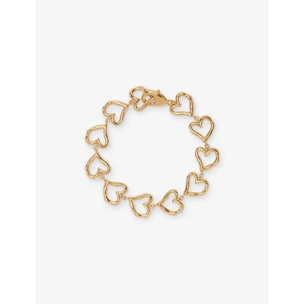 Maje Heart Brass Bracelet - Light Gold