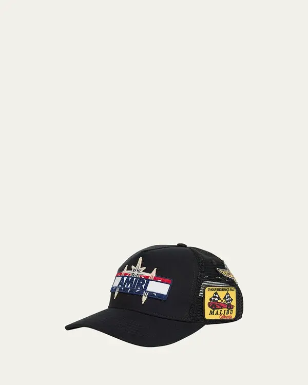 Amiri Station Patch Trucker Hat - Black