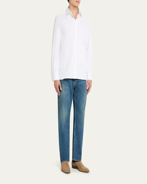 Saint Laurent High-rise Straight-leg Jeans