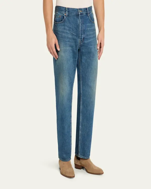 Saint Laurent High-rise Straight-leg Jeans