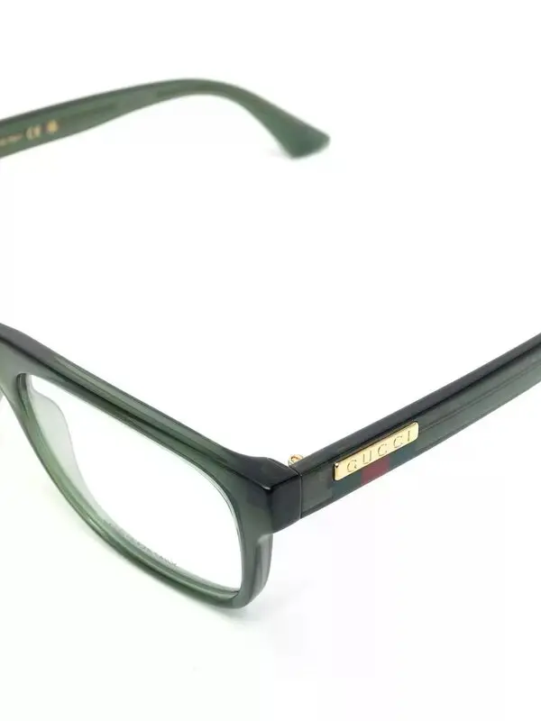Gucci Square Frame Glasses - Green