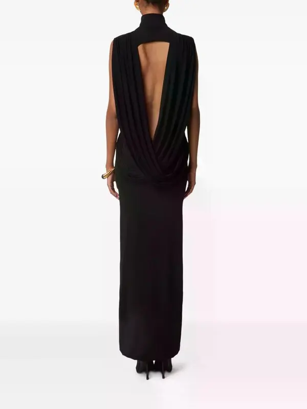 Nina Ricci Draped High-neck Maxi Dress