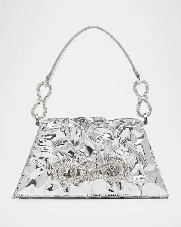 Mach & Mach Samantha Bow Mirror Leather Top-handle Bag