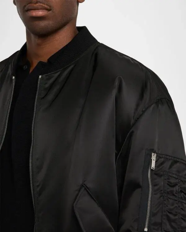 Saint Laurent Oversized Boule Bomber Jacket - Nero