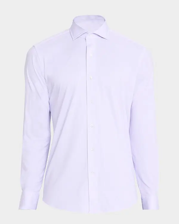 Peter Millar Excursionist Flex Micro-print Sport Shirt - Wisteria