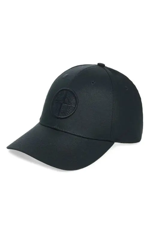 Stone Island Logo Embroidered Baseball Cap - Navy Blue