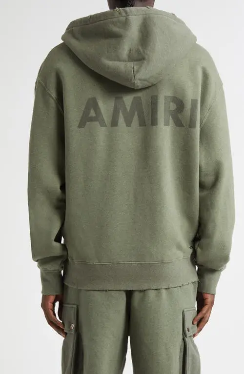 Amiri Stencil Logo Oversized Cotton Hoodie