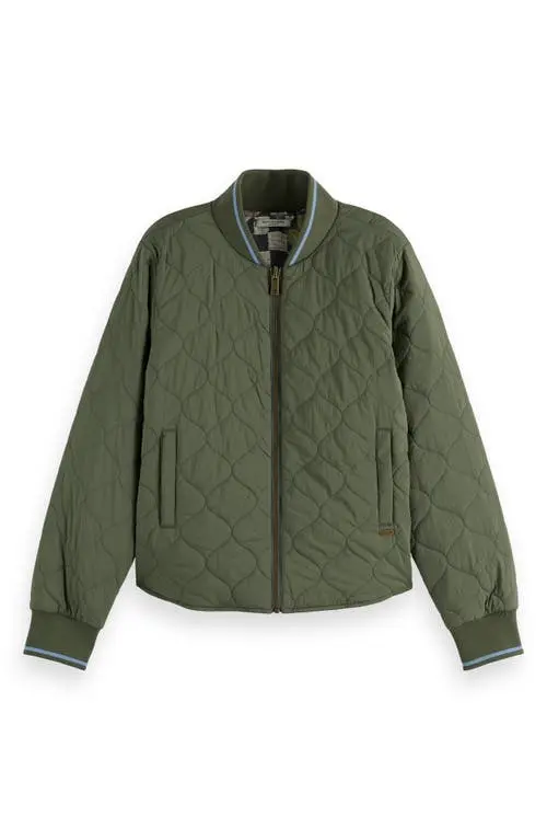 Scotch & Soda Reversible Quilted Bomber Jacket