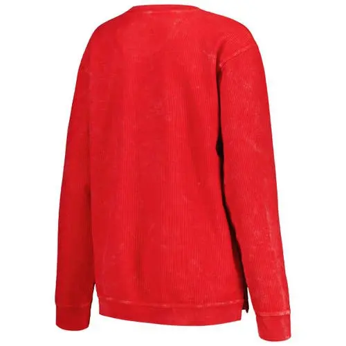 G-III 4HER BY CARL BANKS Kansas City Chiefs Washed Corduroy Pullover Sweatshirt - Red