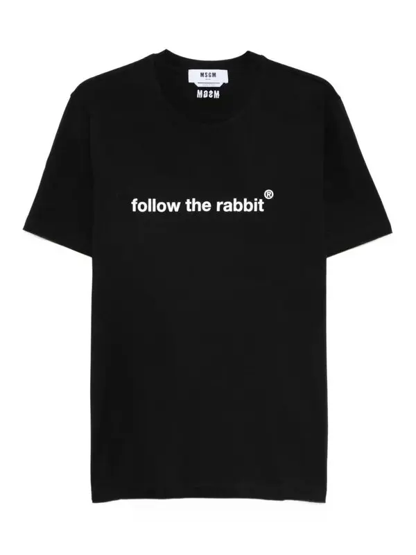 MSGM Graphic-print T-shirt - Black