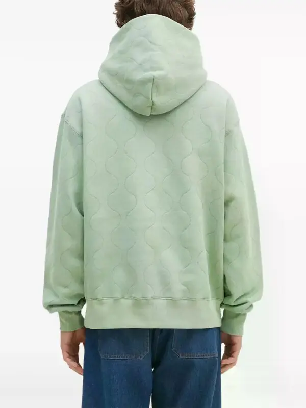 PLEASURES Quilted Logo-patch Hoodie