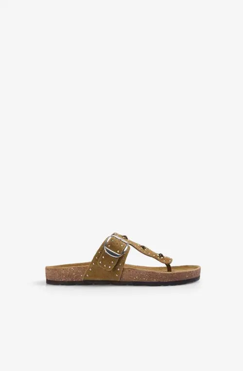SCALPERS Bio T Studs Sandal - Camel