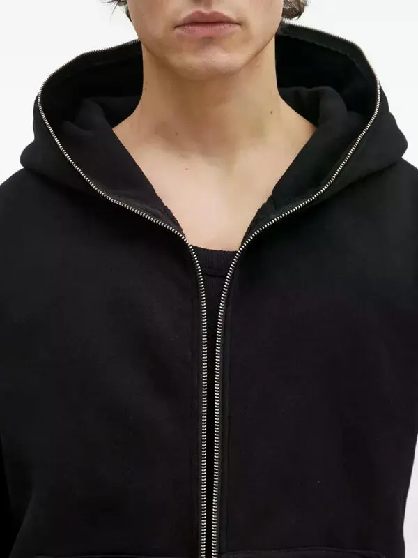 Pleasures Embroidered Zip-Up Hoodie In Black - 11% Off | Editorialist