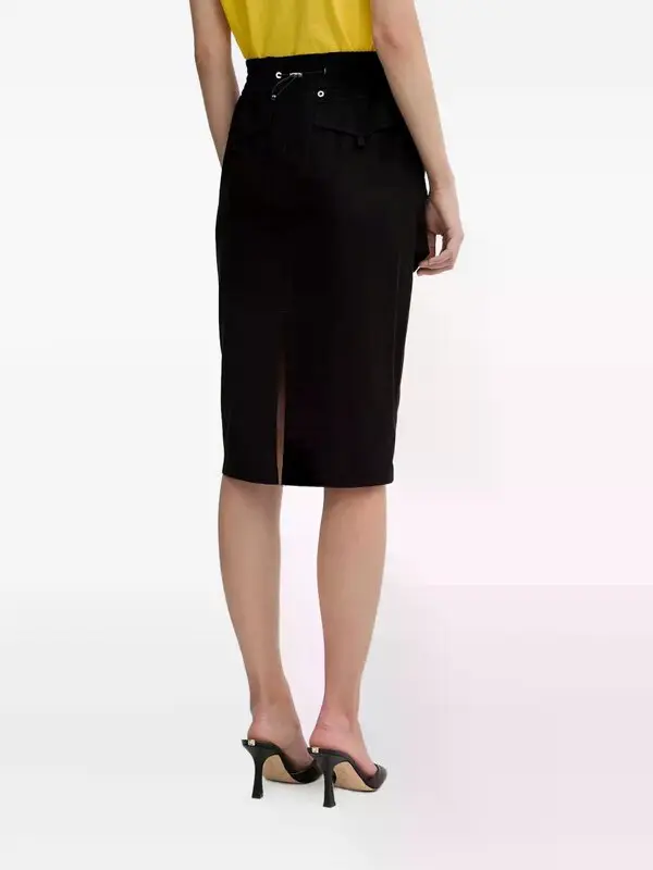 Pinko Elasticated Cotton Midi Skirt