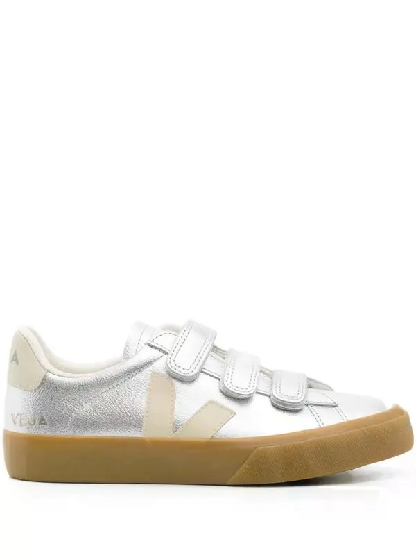 VEJA Leather Recife Sneakers - Silver