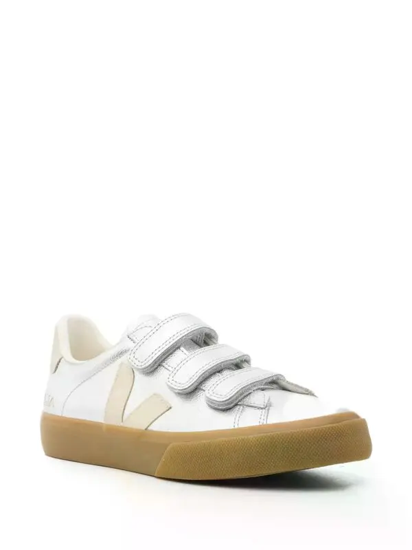 VEJA Leather Recife Sneakers - Silver
