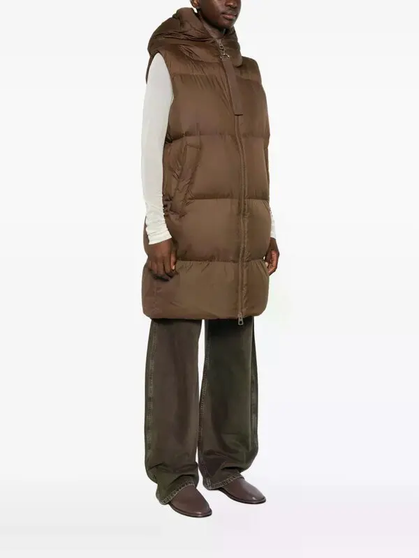 Marc O'polo Hooded Quilted Vest - Brown