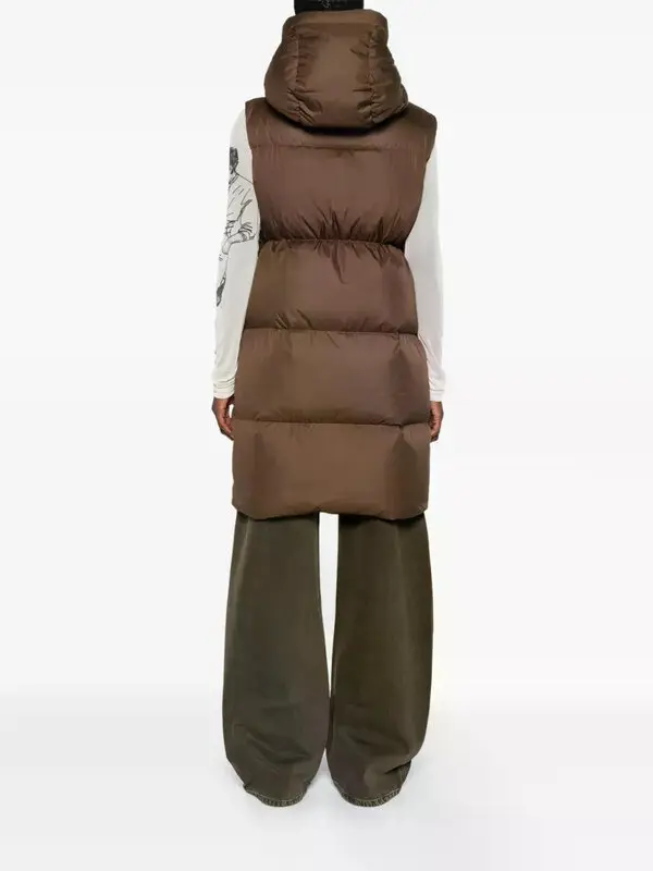 Marc O'polo Hooded Quilted Vest - Brown