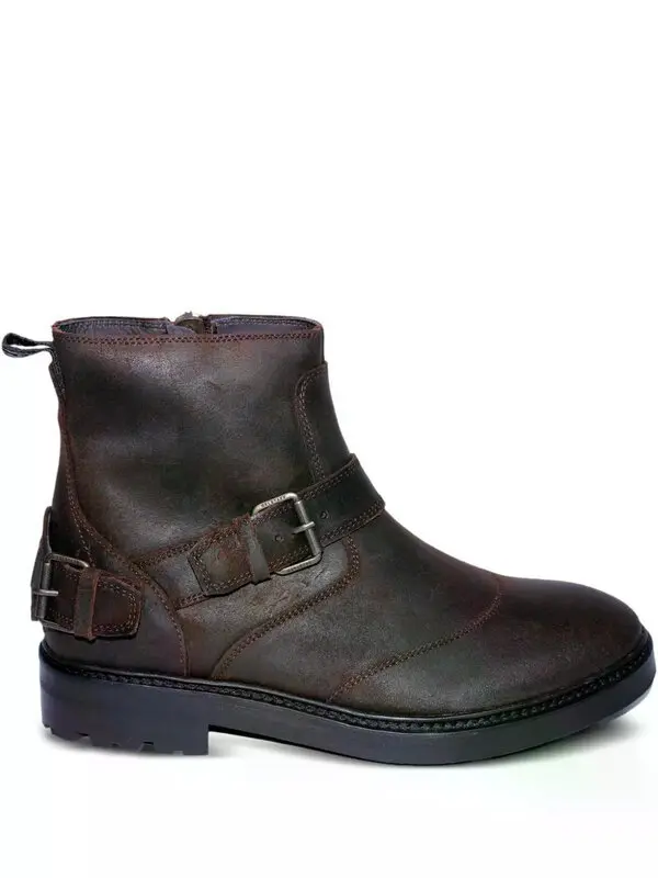 Belstaff Leather Buckle-strap Boots