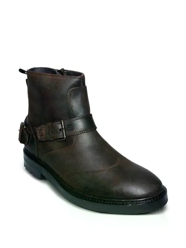 Belstaff Leather Buckle-strap Boots