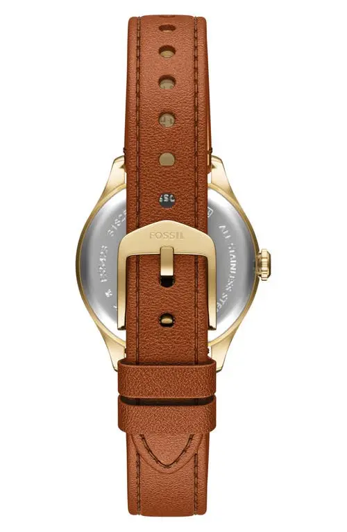 Fossil Gilmore Leather Strap Watch