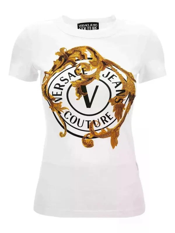 Versace Baroque-logo T-shirt - White