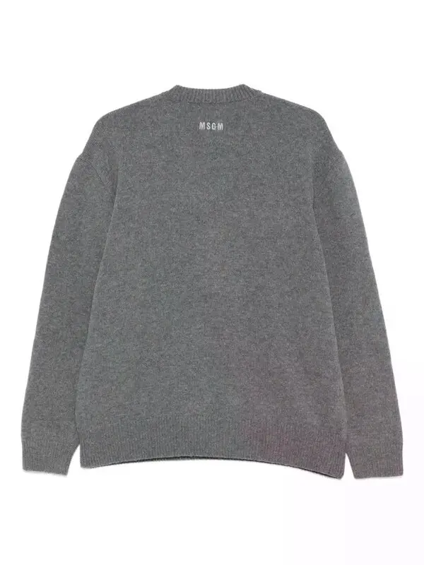MSGM Mushroom-intarsia Wool-blend Sweater