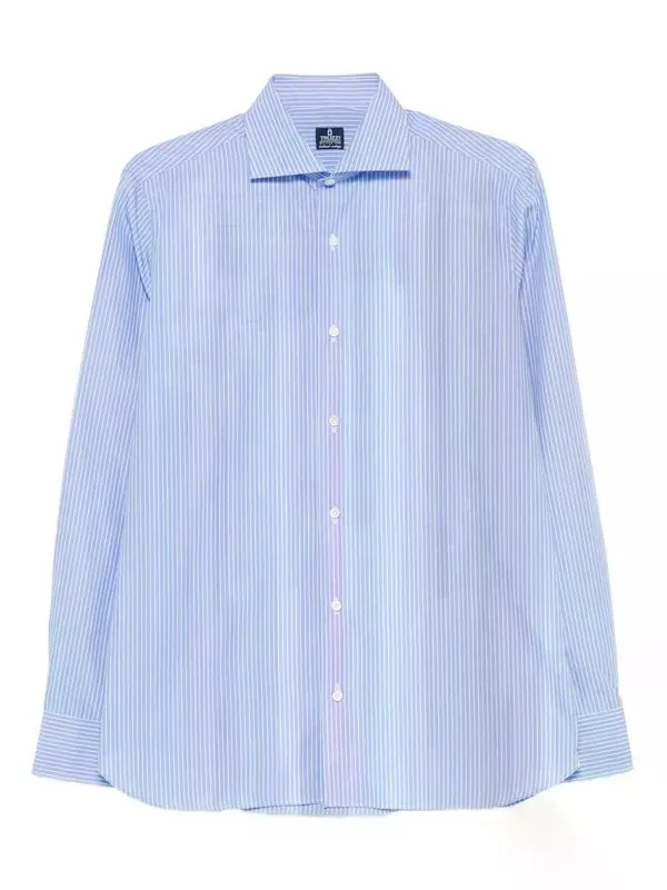 TRUZZI Striped Cotton Shirt - Blue