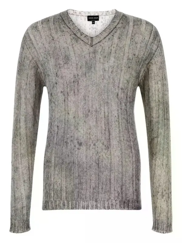 Giorgio Armani Mélange V-neck Sweater