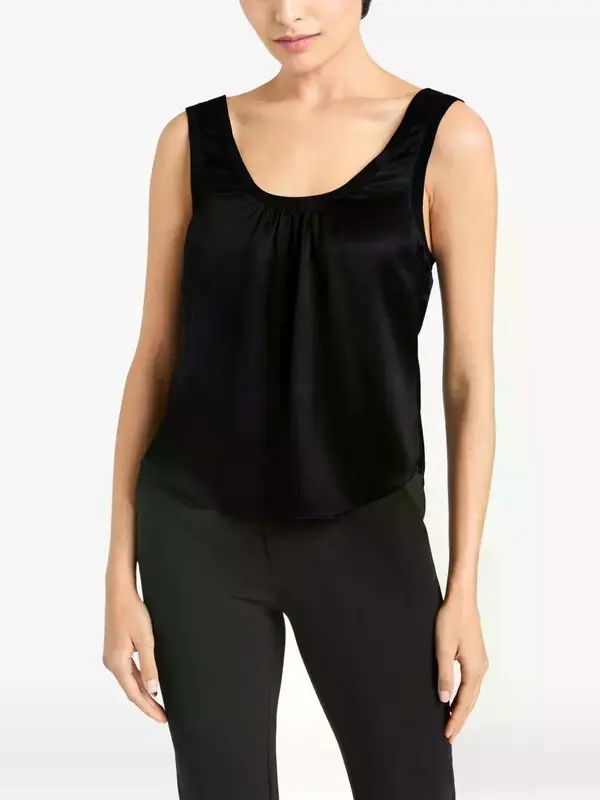 Cinq À Sept Gathered-neck Silk Top