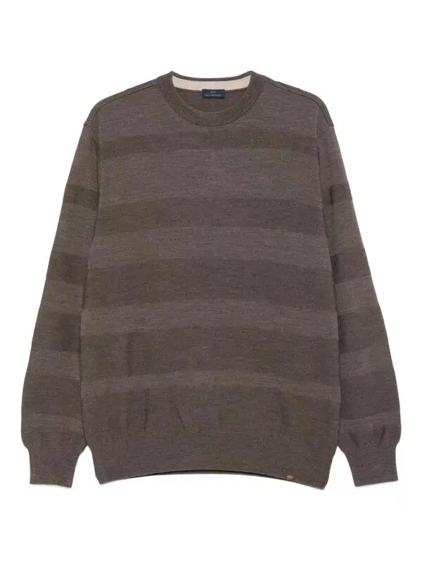 Paul & Shark Striped Wool Sweater - Brown