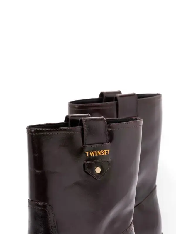TWINSET Block-heel Leather Boots