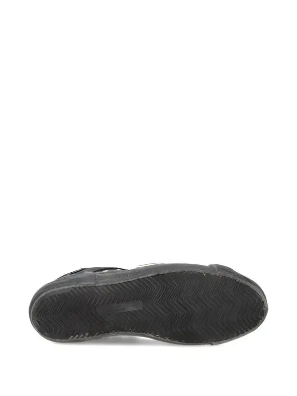 Philippe Model Prsx Suede-panelled Low-top Sneakers - Black