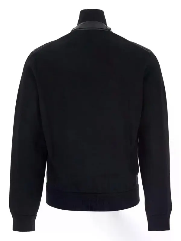 TOM FORD Knitted Paneled Zip-front Bomber Jacket
