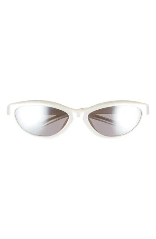 Jacquemus The Curvo Cat Eye Sunglasses - Metallic Pearl/silver/silver
