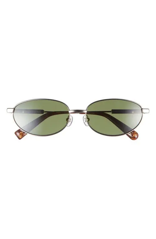 Jacquemus The Alba Aviator Sunglasses - Silver/wood/green