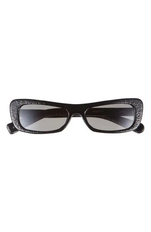 Jacquemus The Capri Cat Eye Sunglasses - Black Croc/silver/grey