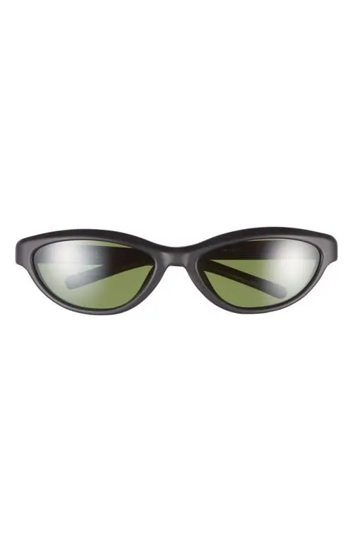 Jacquemus Curvo Cat Eye Sunglasses - Matt Black/silver/green