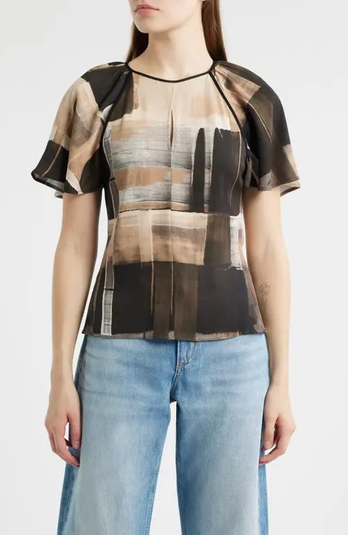 BOSS Bivalia Flutter-sleeve Top - Open Misc